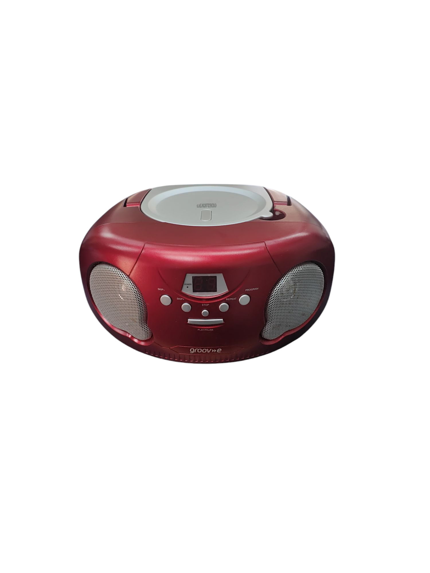Pre-owned Groove GVPS733BK Boombox Portable CD Player with Radio ~ Red ...